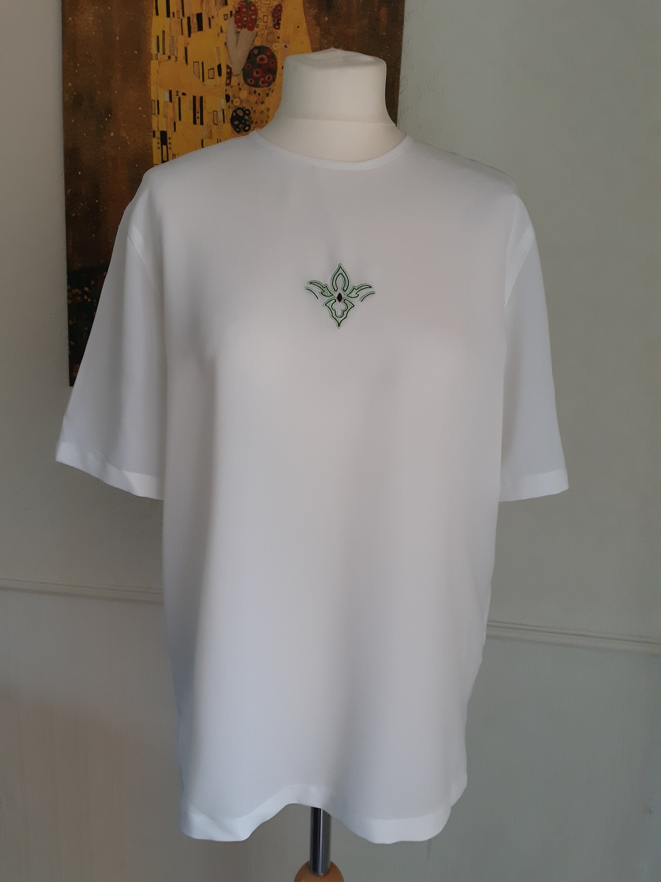 Vintage 1980s White Horst Basler T-shirt Top UK 12 14 - Etsy UK