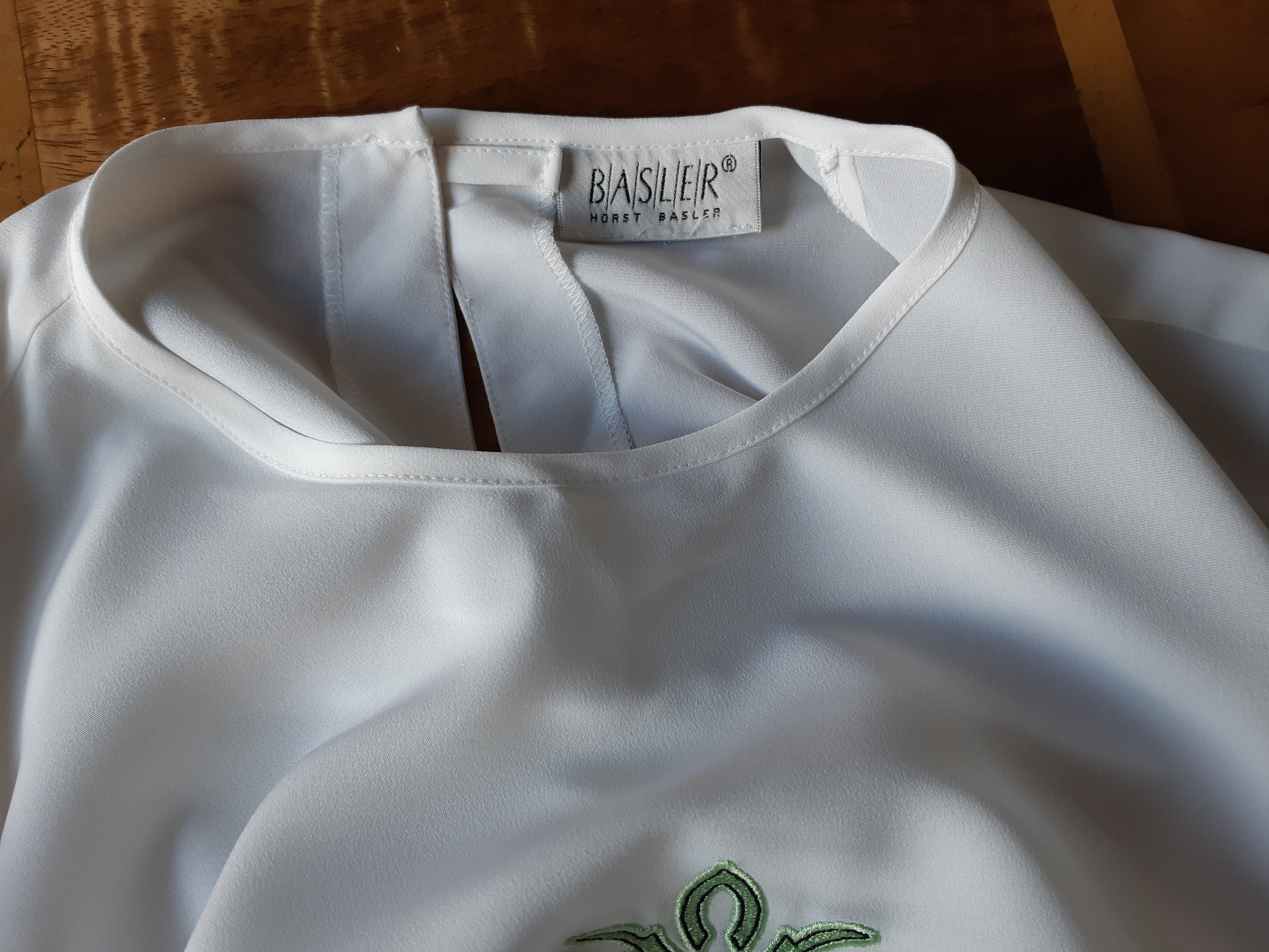 Vintage 1980s White Horst Basler T-shirt Top UK 12 14 - Etsy UK