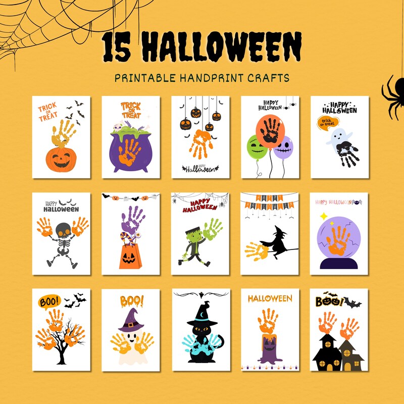 Halloween Handprint Craft - Etsy