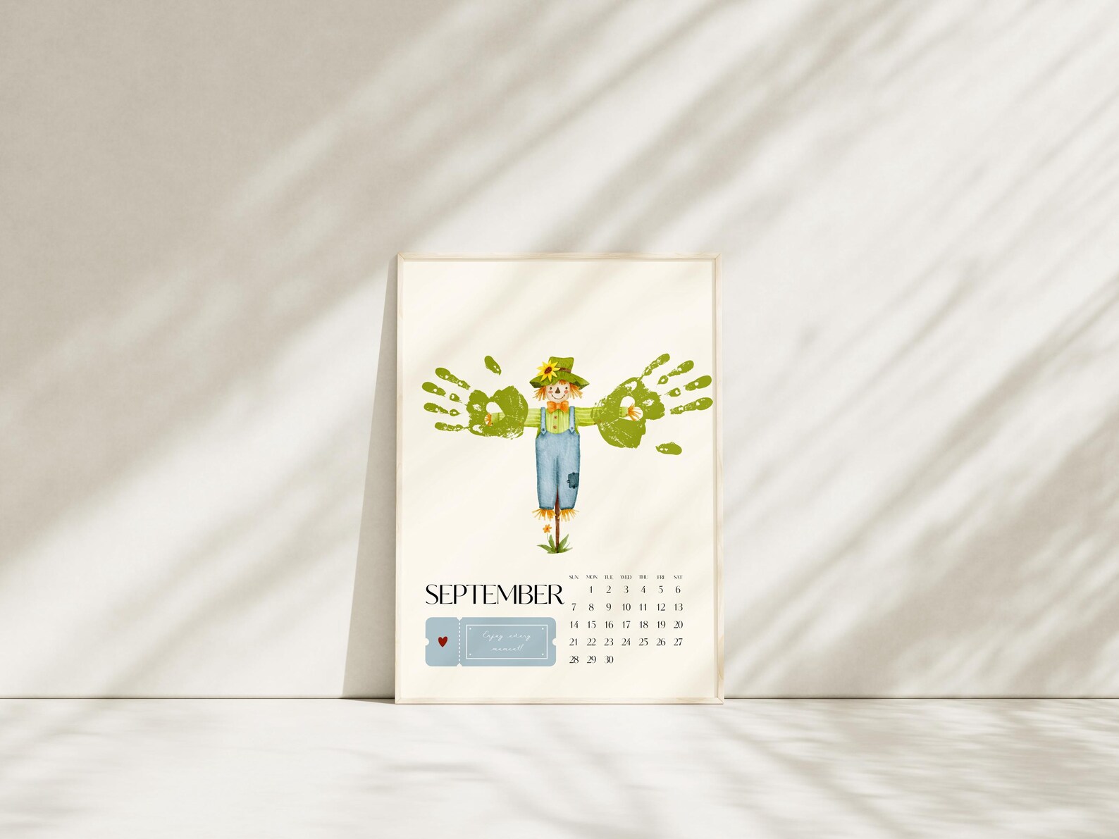 Handprint Calendar 2025 Printable, Handprint Calendar for 2 Kids, Craft ...