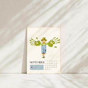 Handprint Calendar 2025 Printable, Handprint Calendar for 2 Kids, Craft ...