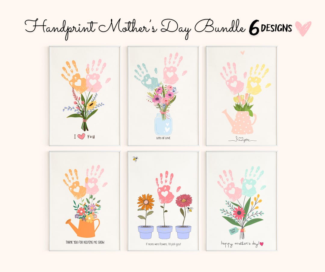 Mothers Day Handprint Printable, Handprint Mothers Day Craft, Mothers ...