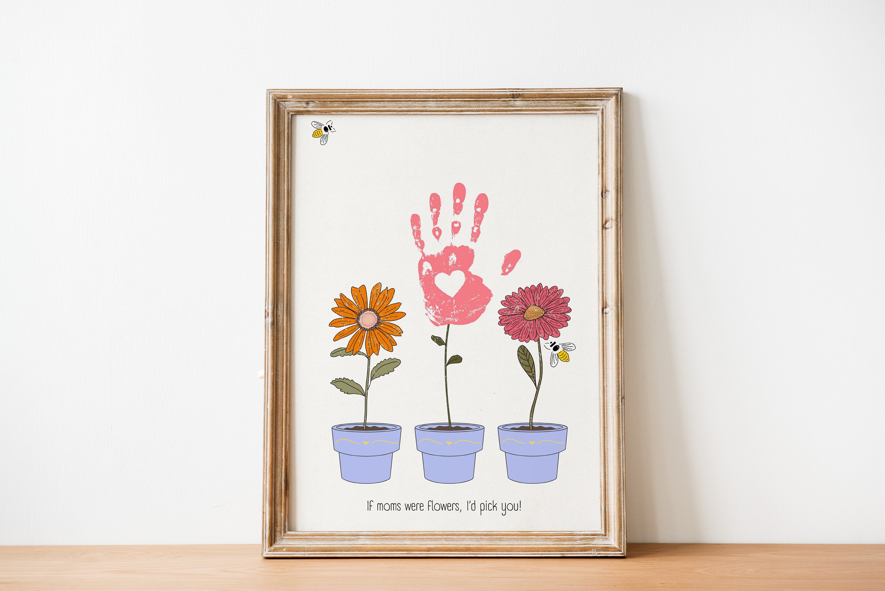 Mothers Day Gift Print, Handprint Mothers Day Craft, Mothers Day Flower ...