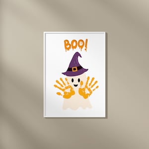 Halloween Handprint Craft Bundle, Halloween Handprint Art Printable ...