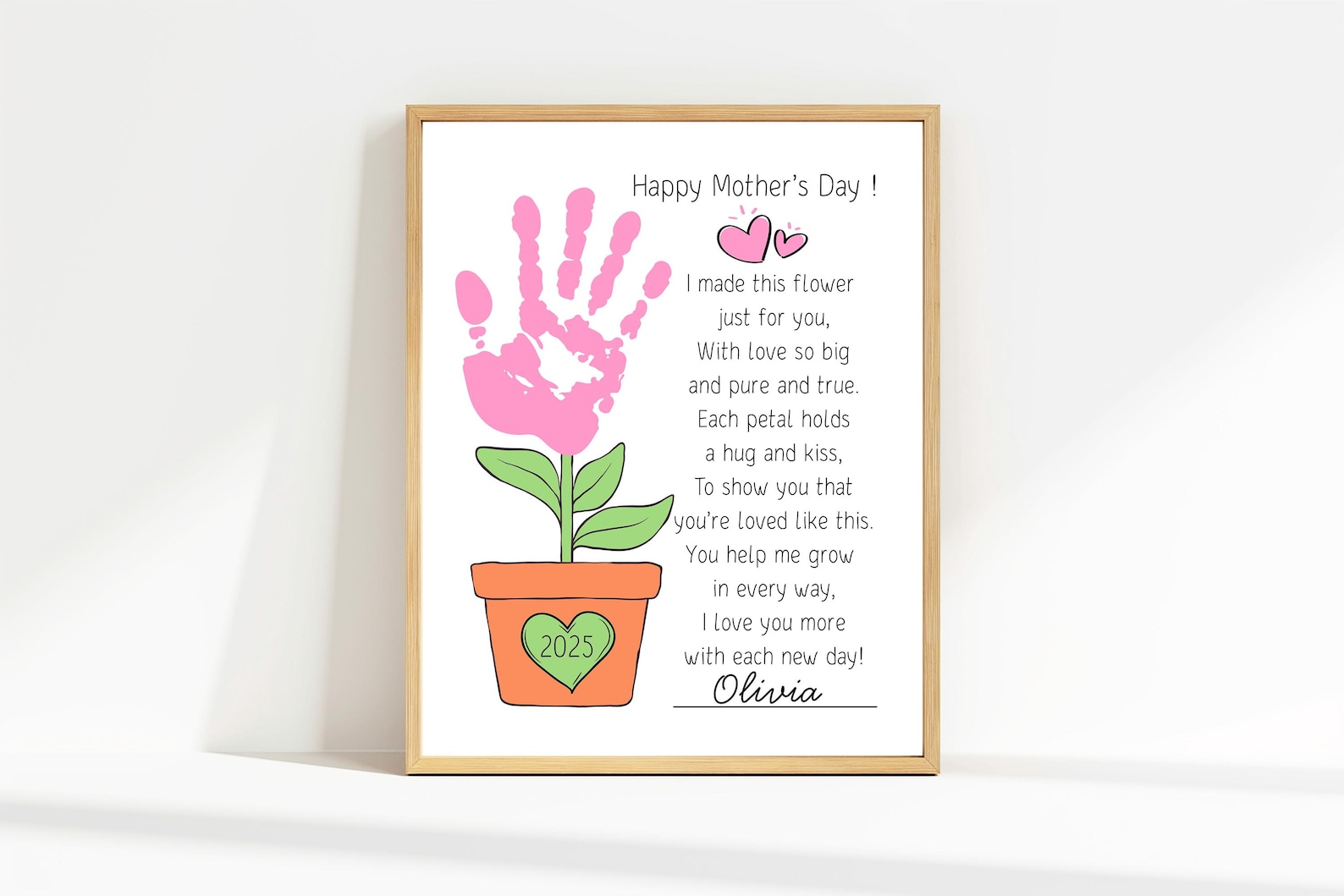 Mothers Day Handprint Printable, Handprint Mothers Day Craft, Mother's ...