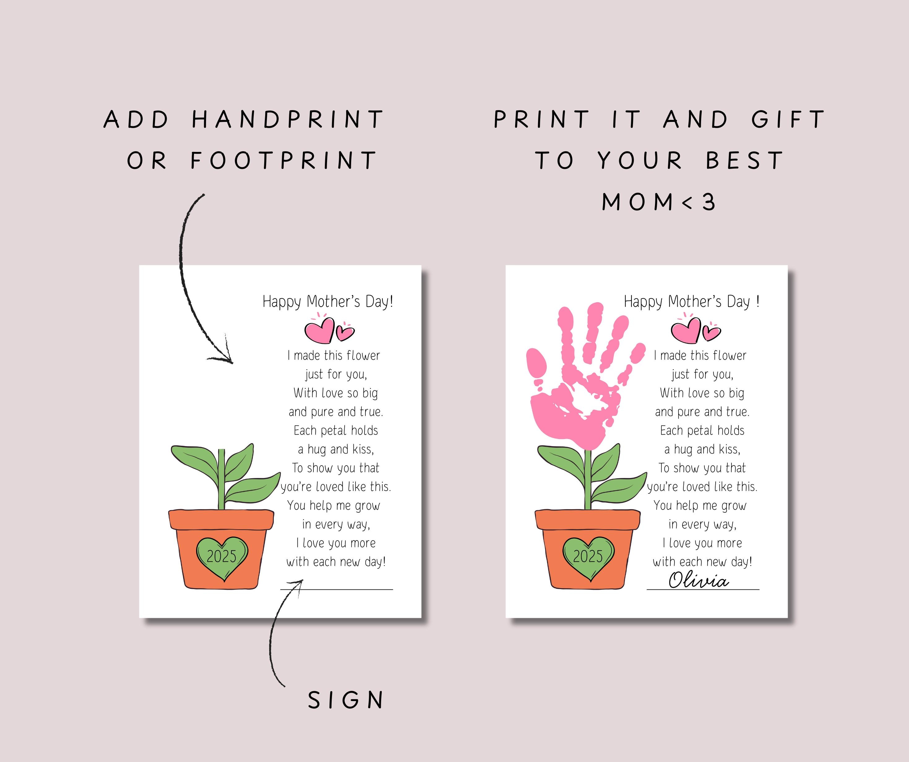 Mothers Day Handprint Printable, Handprint Mothers Day Craft, Mother's ...