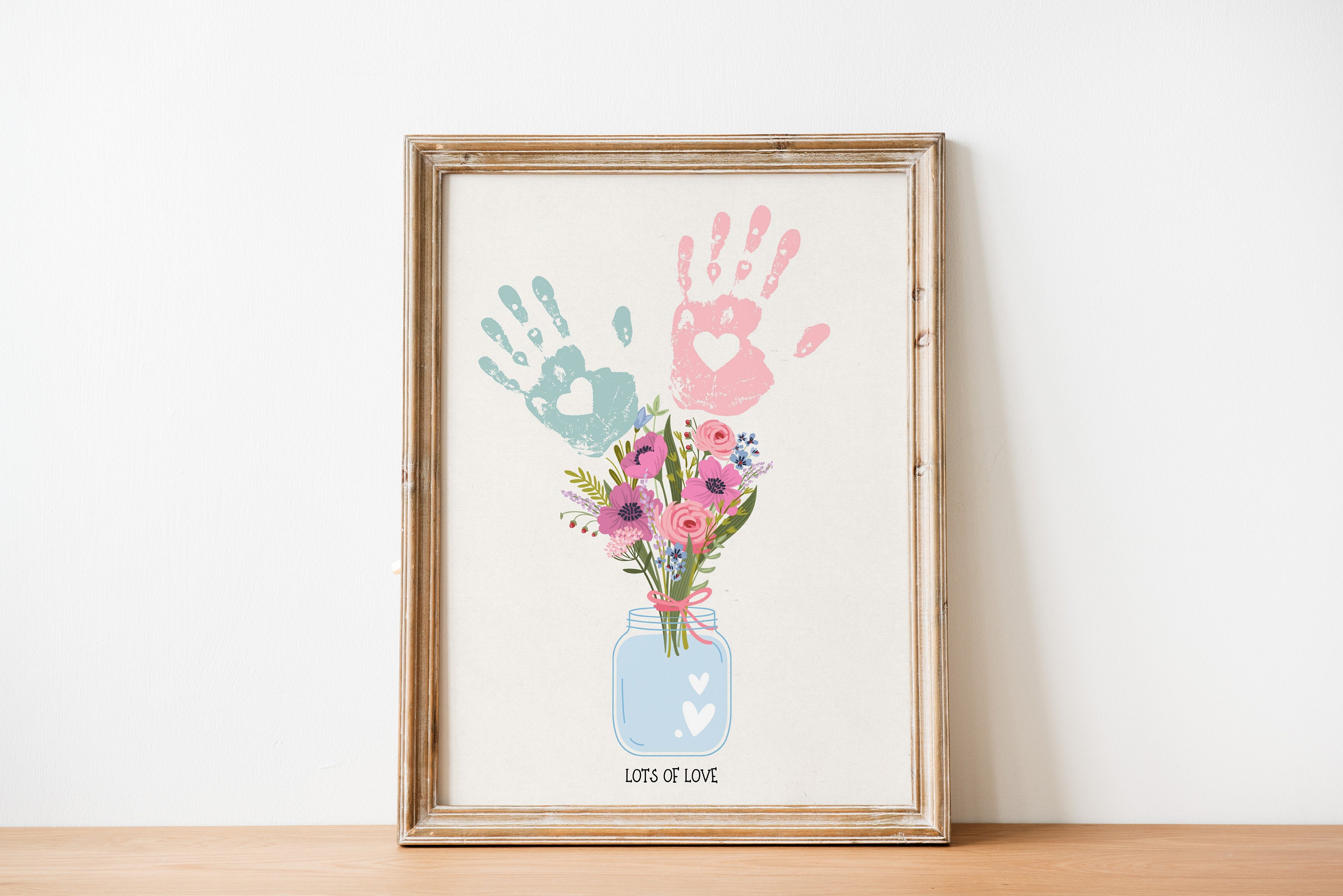 Mothers Day Gift Print, Handprint Mothers Day Craft, Mothers Day Flower ...