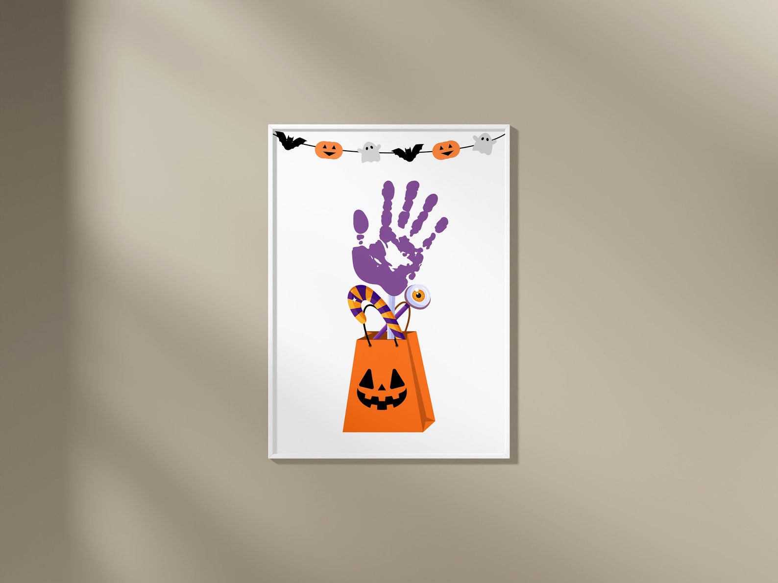 Halloween Handprint Craft Bundle, Halloween Handprint Art Printable ...