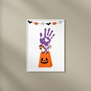 Halloween Handprint Craft Bundle, Halloween Handprint Art Printable ...