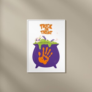 Halloween Handprint Craft Bundle, Halloween Handprint Art Printable ...