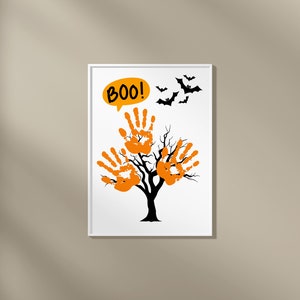 Halloween Handprint Craft Bundle, Halloween Handprint Art Printable ...
