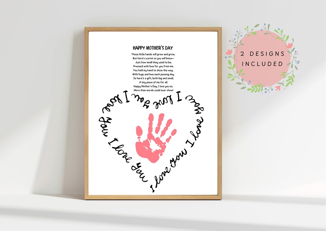 Mommy Handprint Poem, Mother's Day Gift Craft, Mommy Handprint Ideas ...