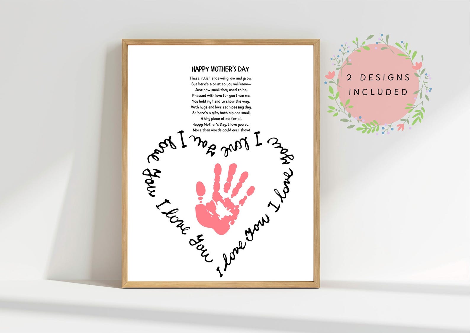 Mommy Handprint Art Poem, Mothers Day Handprint Poem, Mothers Day ...