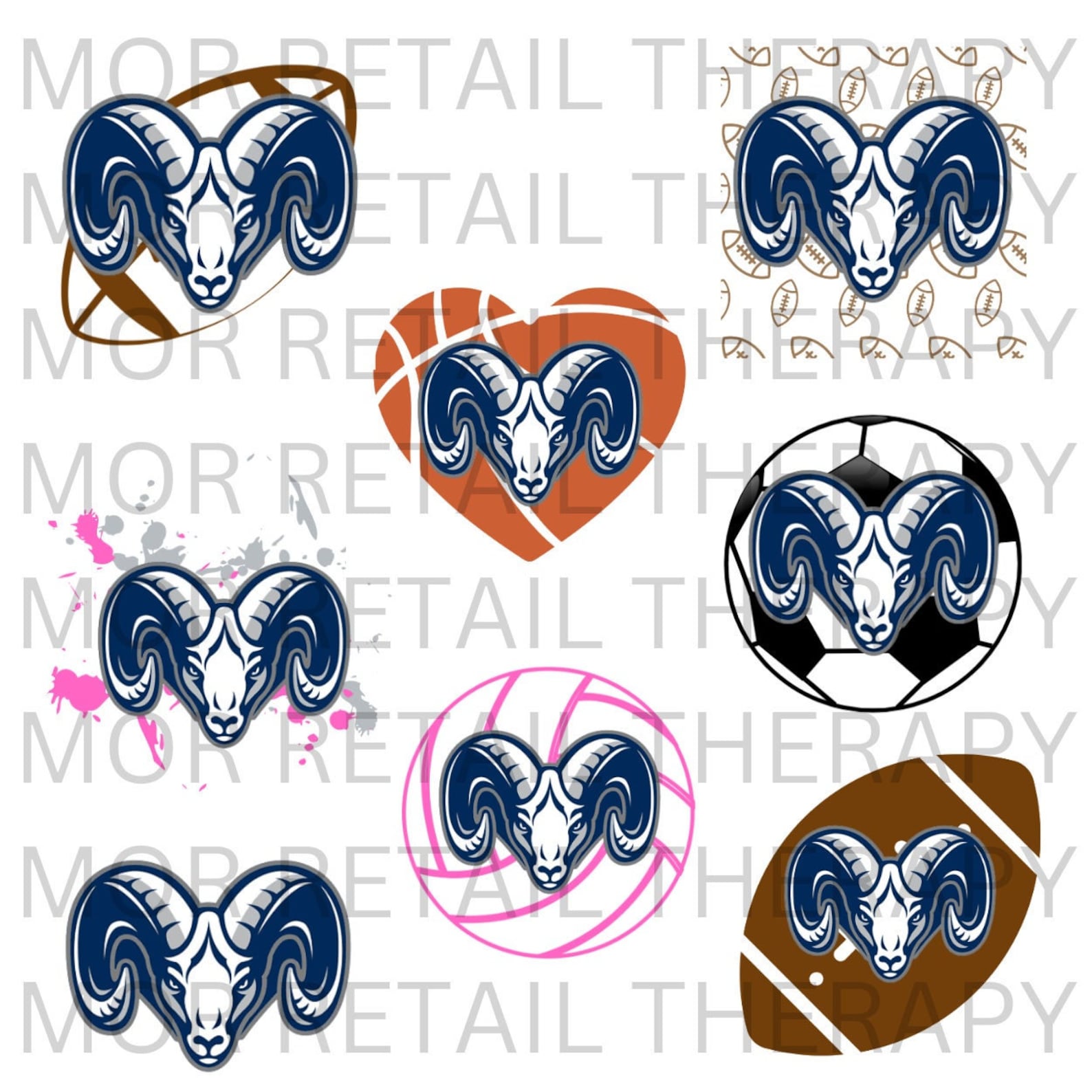 Rams Sports, Rams Logo, PNG, Digital Download, PNG Download, Instant ...
