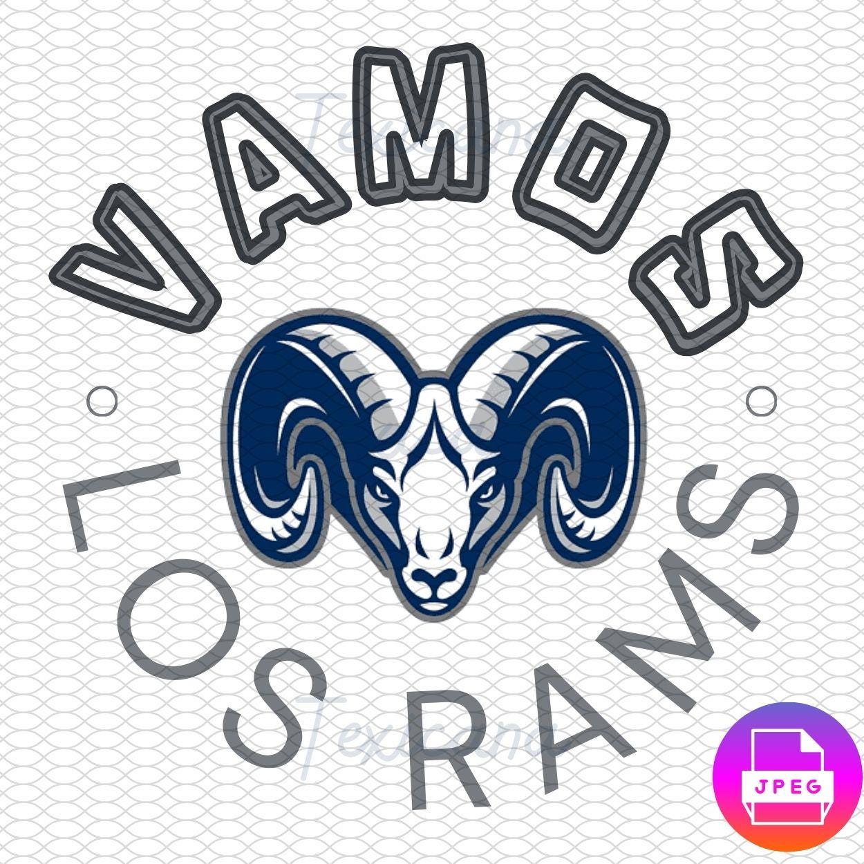 Digital Download, JPEG Only, Rams Logo, Rams Digital File, Digital File ...