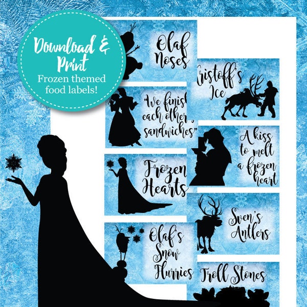 Frozen Labels - Etsy
