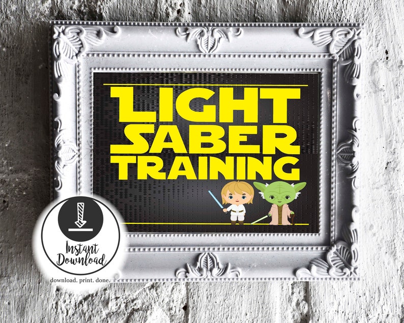 Light Saber Training Sign Space Wars Themed Birthday Party - Etsy
