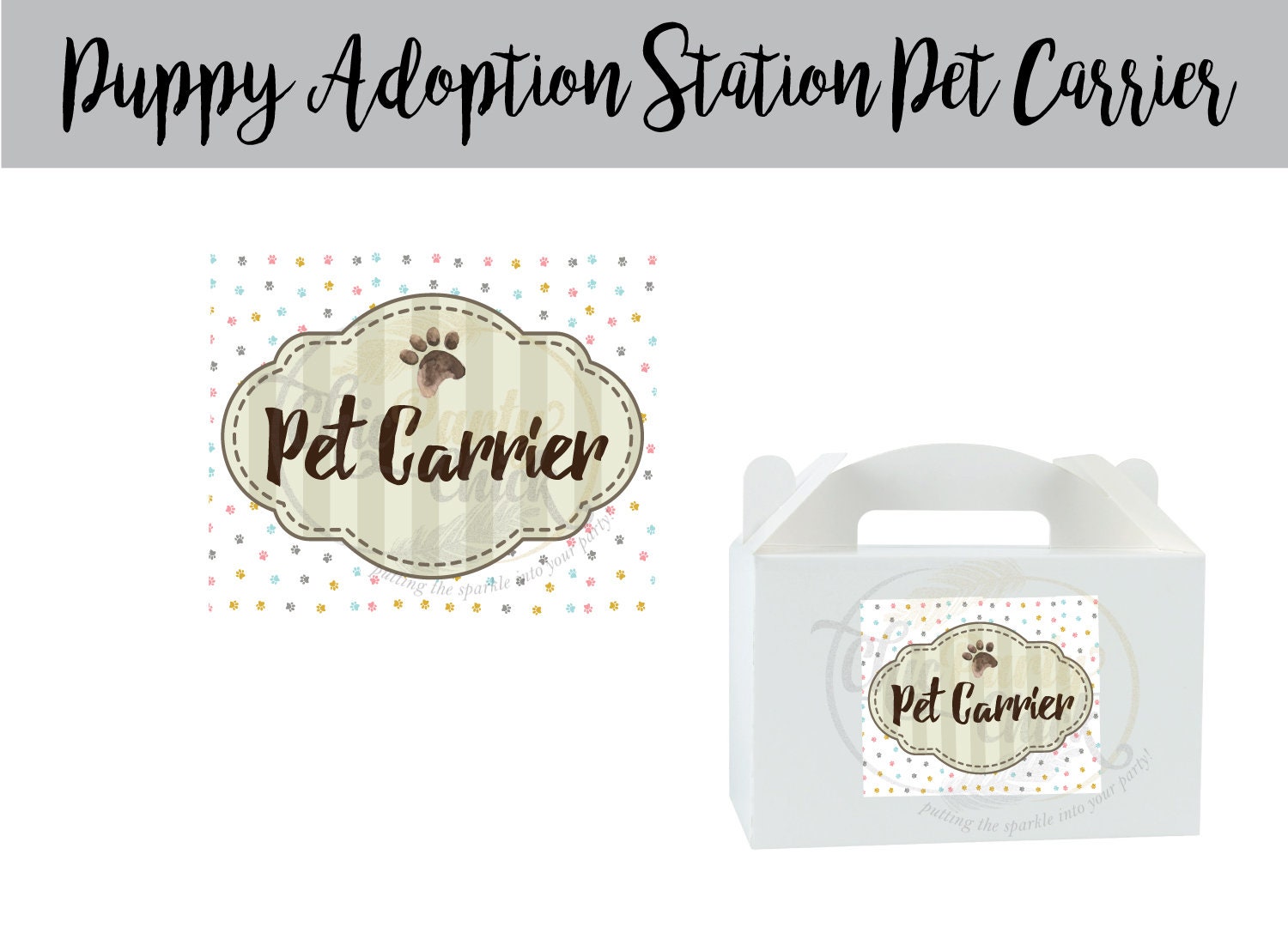 Puppy Adoption Kit Puppy Party Dog Birthday Party Let's | Etsy