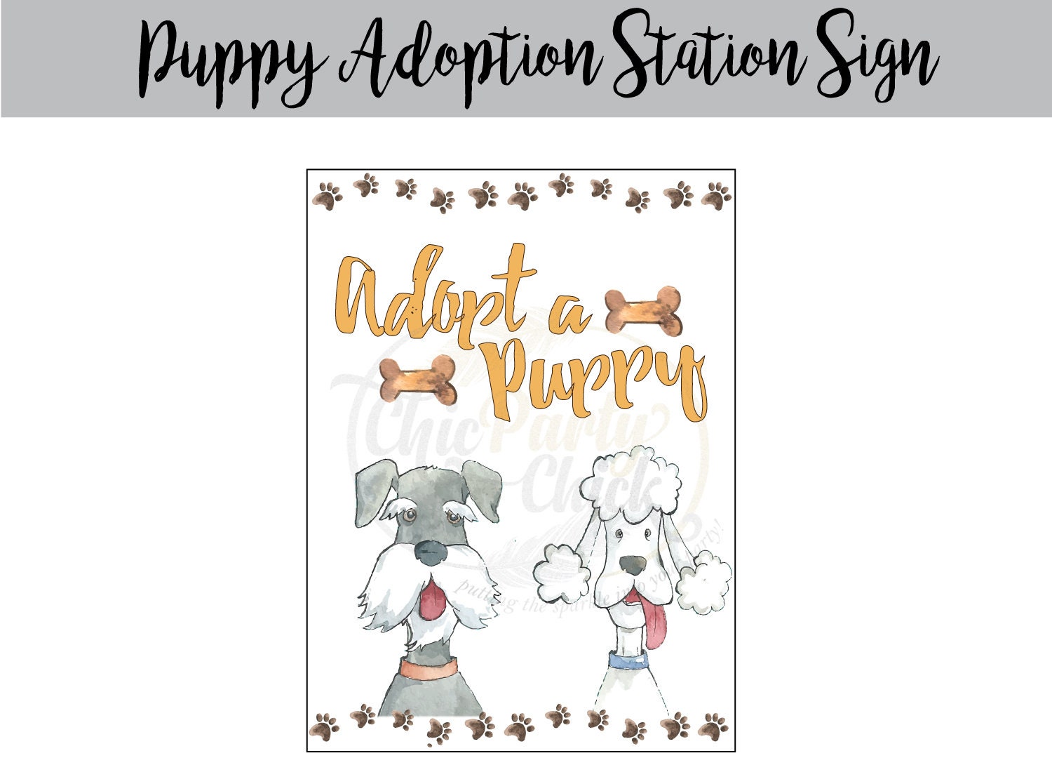 Puppy Adoption Kit Puppy Party Dog Birthday Party Let's | Etsy