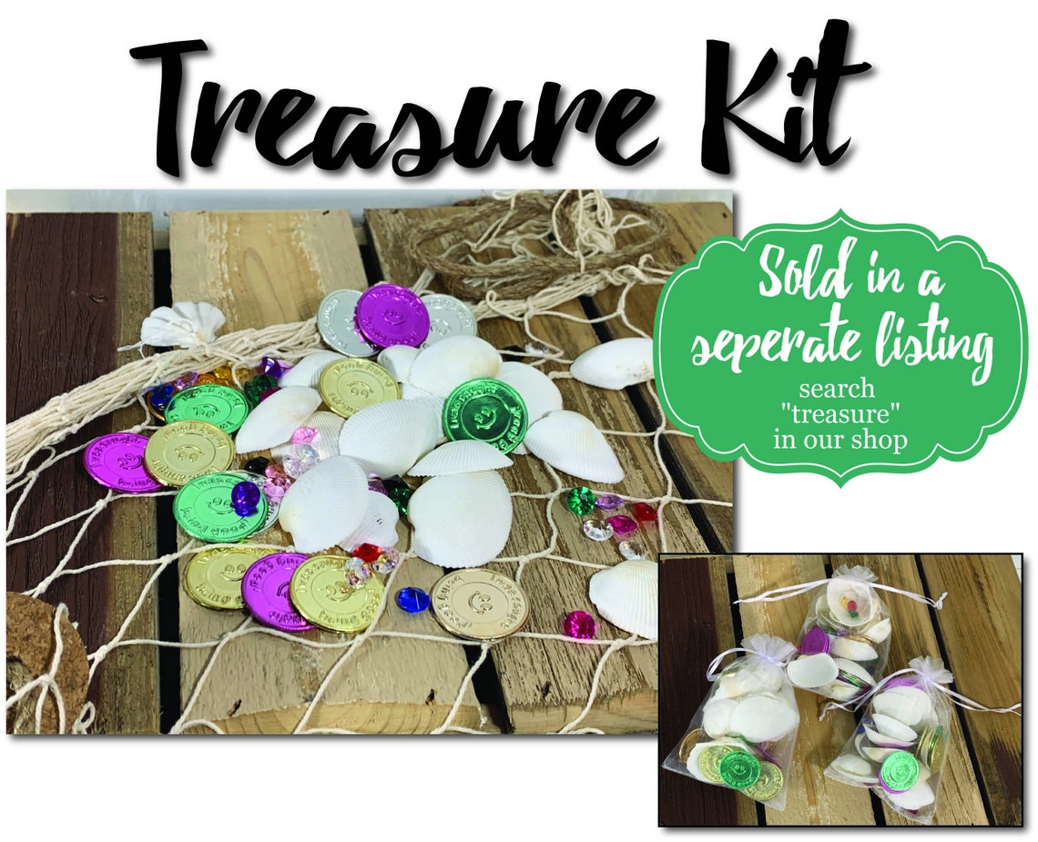 Decorate A Treasure Chest Sign Birthday Activity Mermaid | Etsy