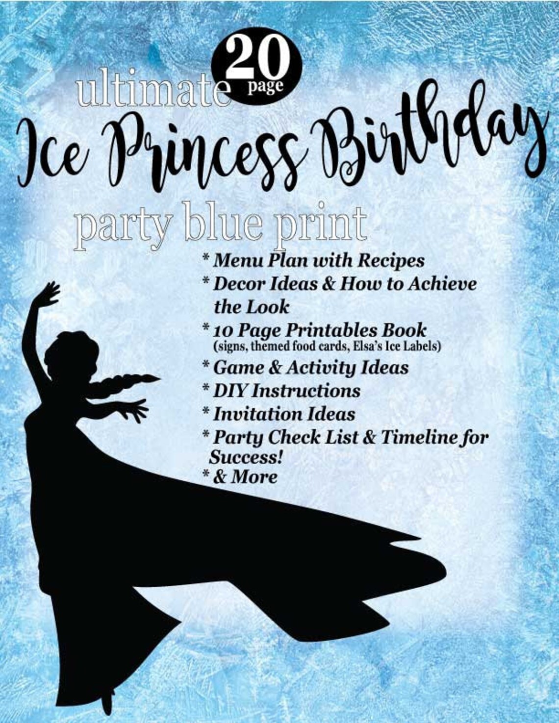 Ice Princess Themed Birthday Blueprint Frozen Themed Party | Etsy