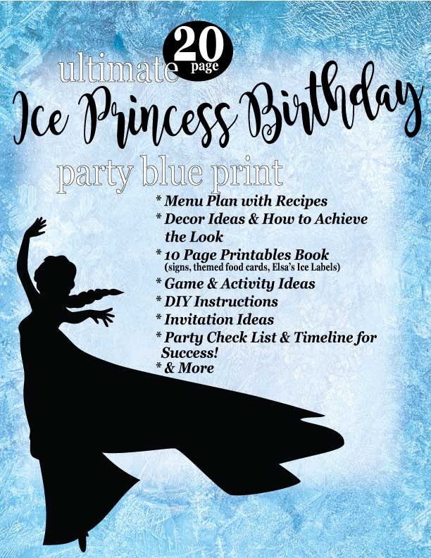 Ice Princess Themed Birthday Blueprint Frozen Themed Party | Etsy