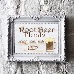Root Beer Float Bar Sign, Build Your Own Bar, Printable Sign, Instant ...
