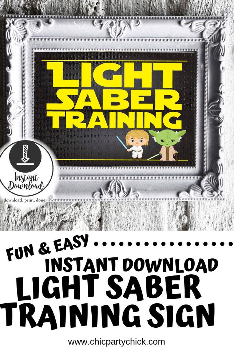 Light Saber Training Sign Space Wars Themed Birthday Party - Etsy
