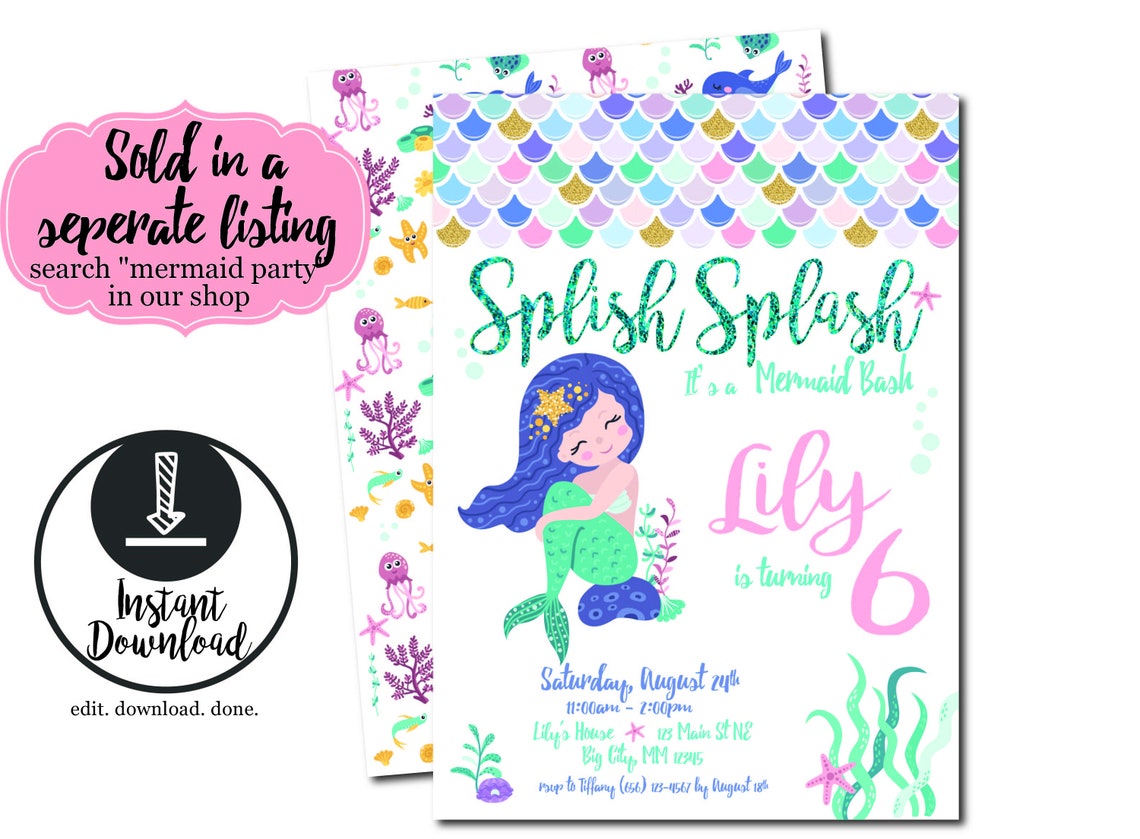 Decorate A Treasure Chest Sign Birthday Activity Mermaid | Etsy