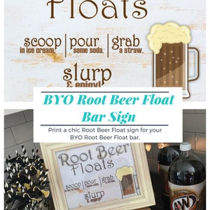 Root Beer Float Bar Sign, Build Your Own Bar, Printable Sign, Instant ...