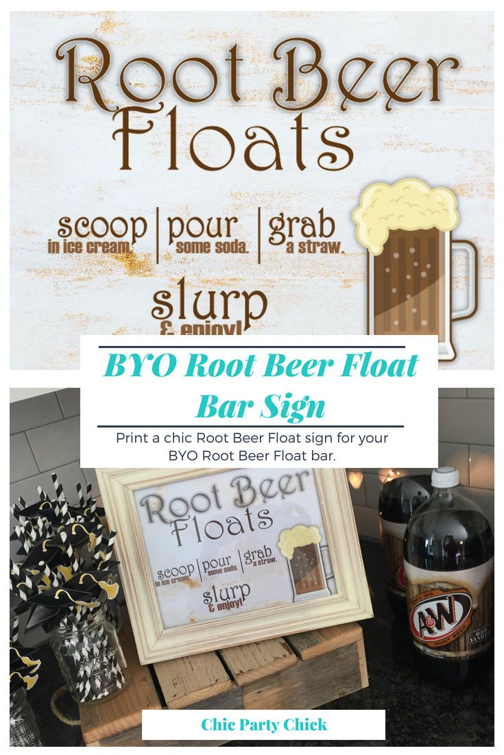 Root Beer Float Bar Sign Build Your Own Bar Printable Sign | Etsy