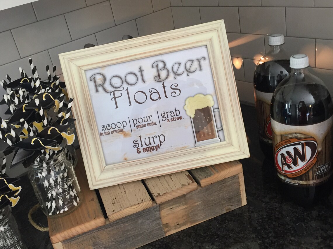 Root Beer Float Bar Sign Build Your Own Bar Printable Sign | Etsy