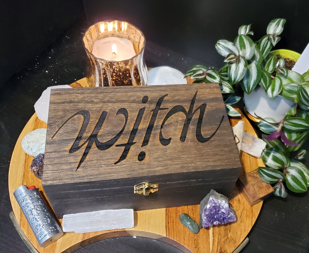 Witch Ambigram Altar Box, Witch Altar Box, Altar Box for Metaphysical ...