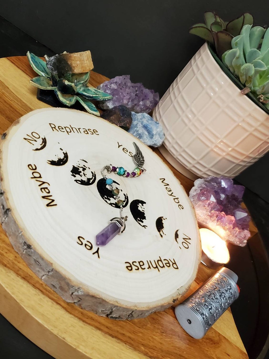 Pendulum Board Moon Phase, Spirt Board, Talking Board, Beginner Witch ...