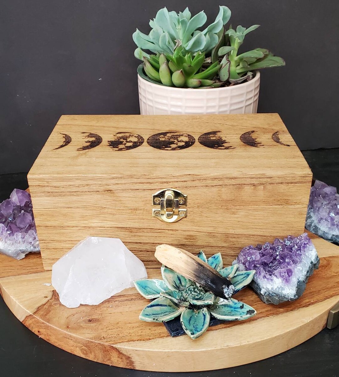 Moon Phase Altar Box, Altar Box for Metaphysical Supplies, Altar Gift ...