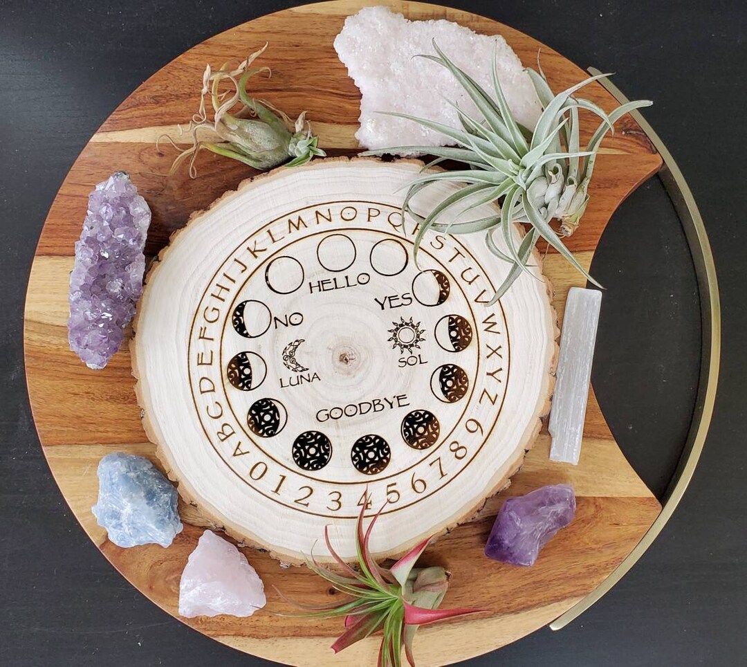 Wooden Pendulum Board With Moon Phase, Divination Tools and Spiritual ...