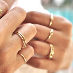 Solitaire Stacking Ring Multi Stackable Ring Gift for Her Best Friend ...