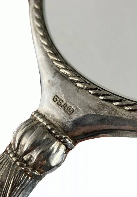 Vintage Silver Hand Mirror And Brush Set By Moxierevival Vintage