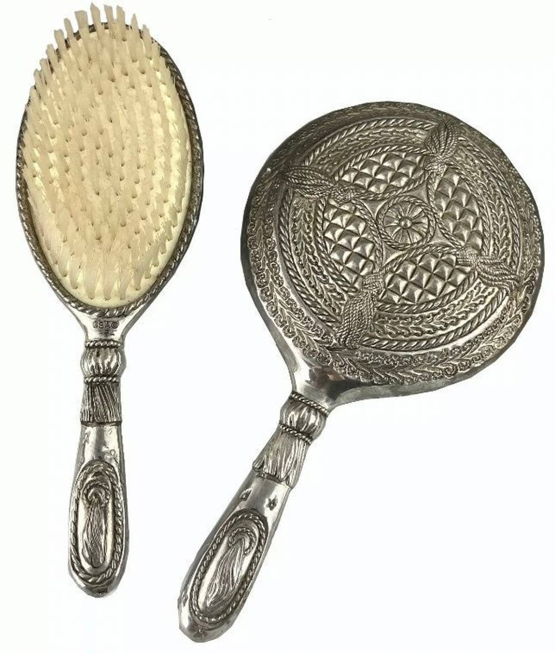 Vintage GSA Godinger Mirror & Brush Set - Etsy