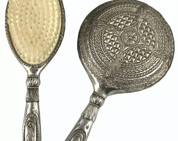 Vintage GSA Godinger Mirror & Brush Set - Etsy