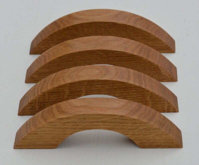2 X Wooden Oak Drawer Handles Knobs Cabinet Handles Pulls - Etsy UK