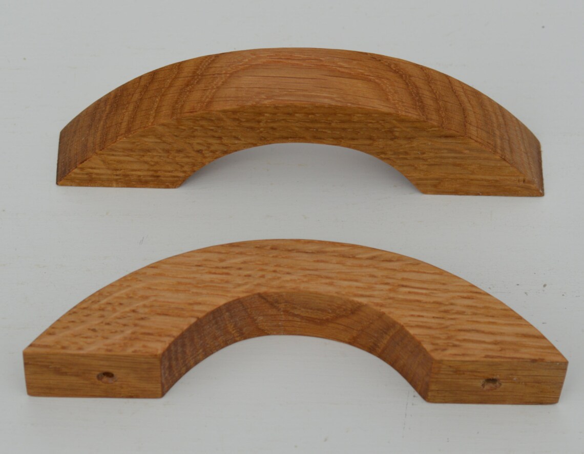 2 X Wooden Oak Drawer Handles Knobs Cabinet Handles Pulls - Etsy UK