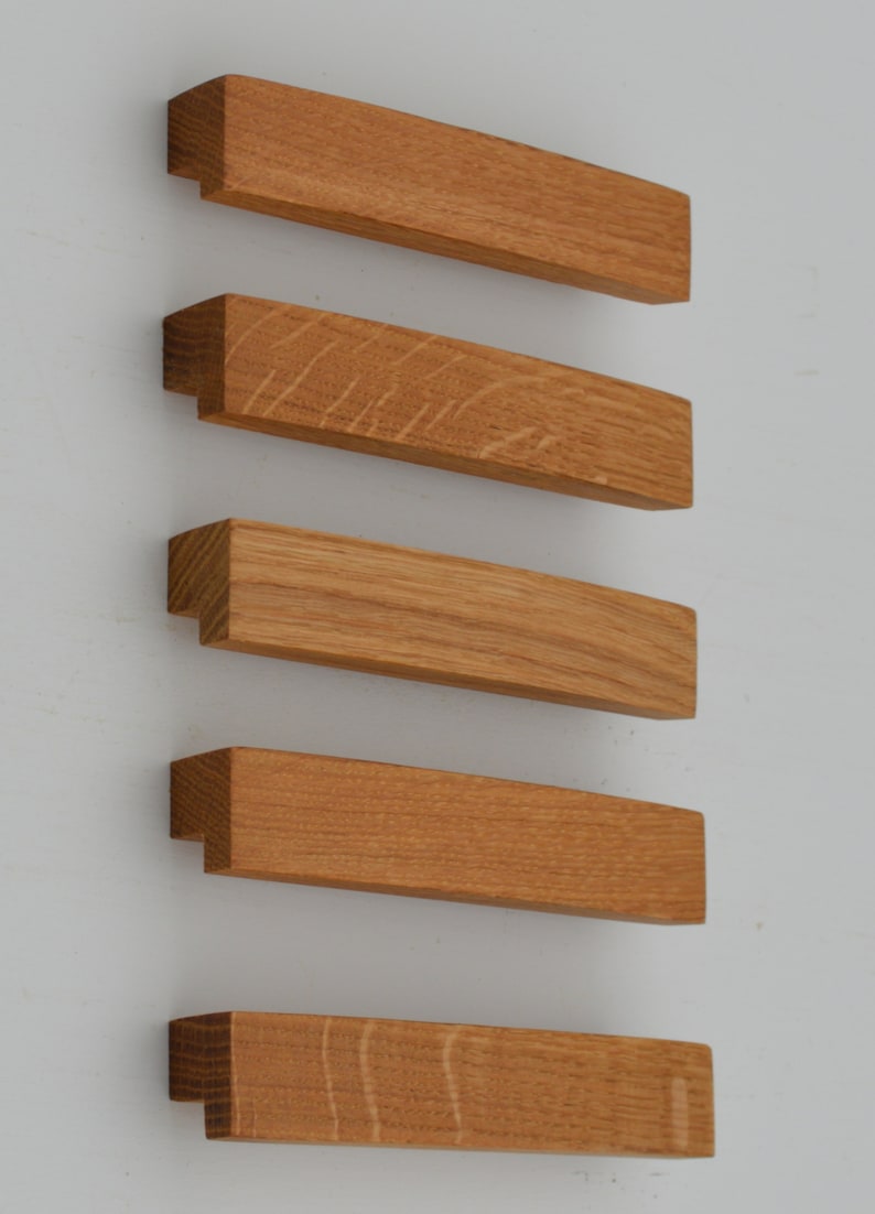 2 X Wooden Oak Drawer Handles Knobs Cabinet Handles Pulls - Etsy UK