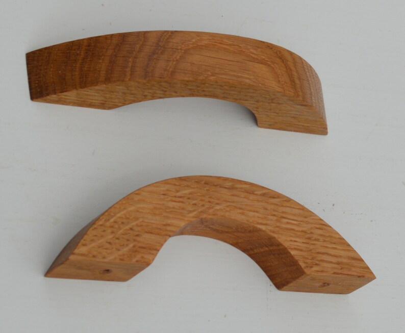 2 X Wooden Oak Drawer Handles Knobs Cabinet Handles Pulls - Etsy UK
