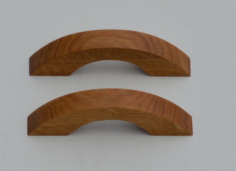 2 X Wooden Oak Drawer Handles Knobs Cabinet Handles Pulls - Etsy UK