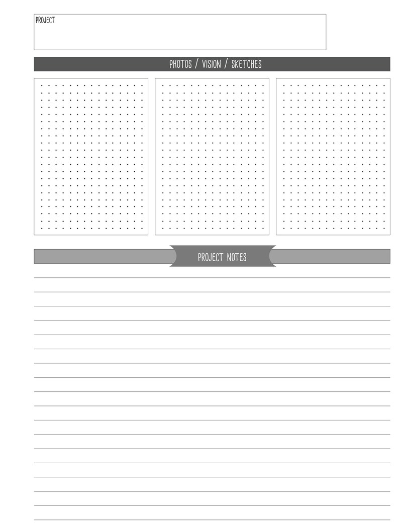 Happy Planner Printable Miss Maker Extras Layout Classic Size Black and ...