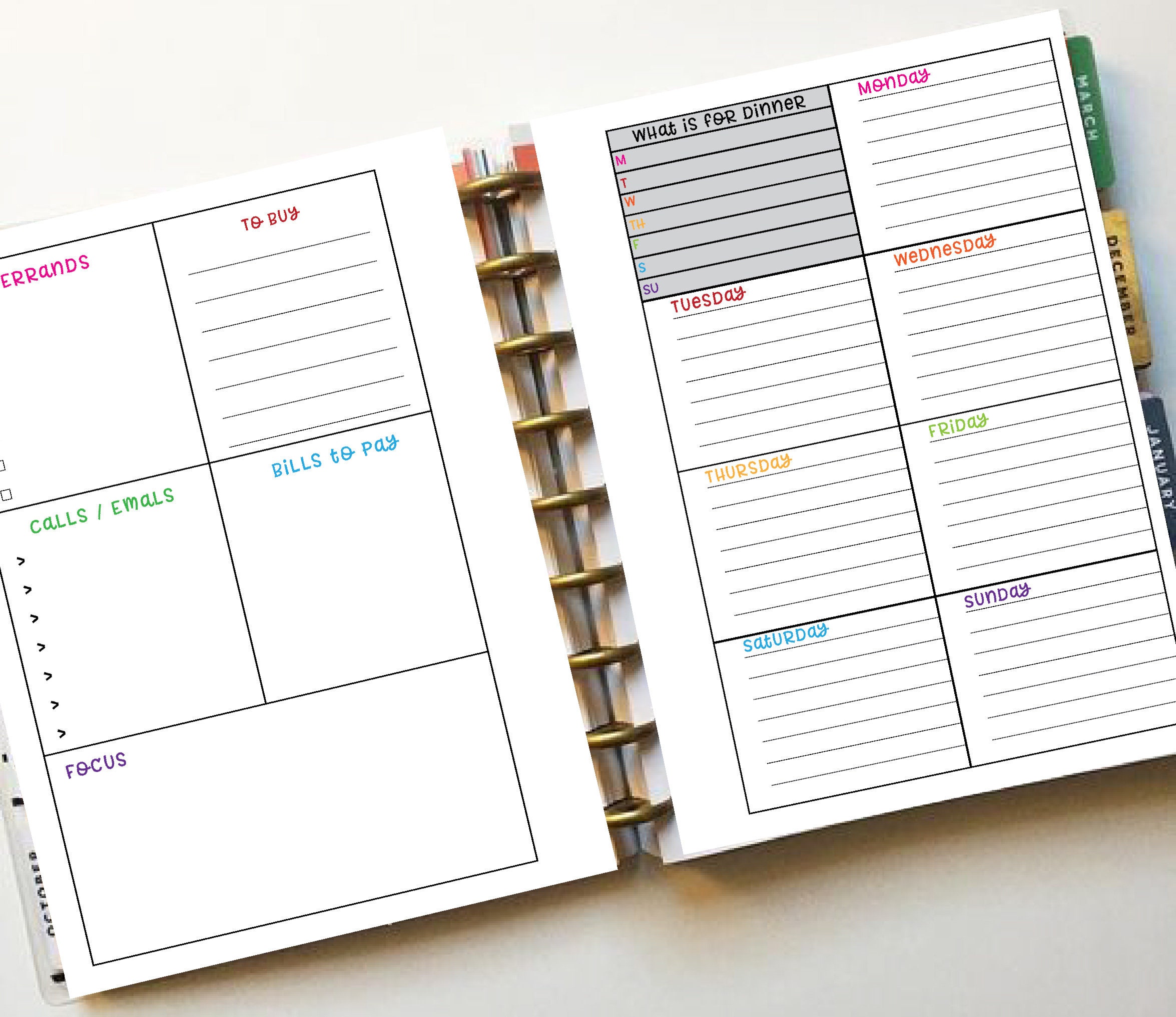 Happy Planner Printable Super Mom Weekly Layout Classic - Etsy