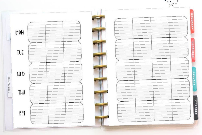 Happy Planner Printable Classic Teacher Lesson Plan One Week Undated ...