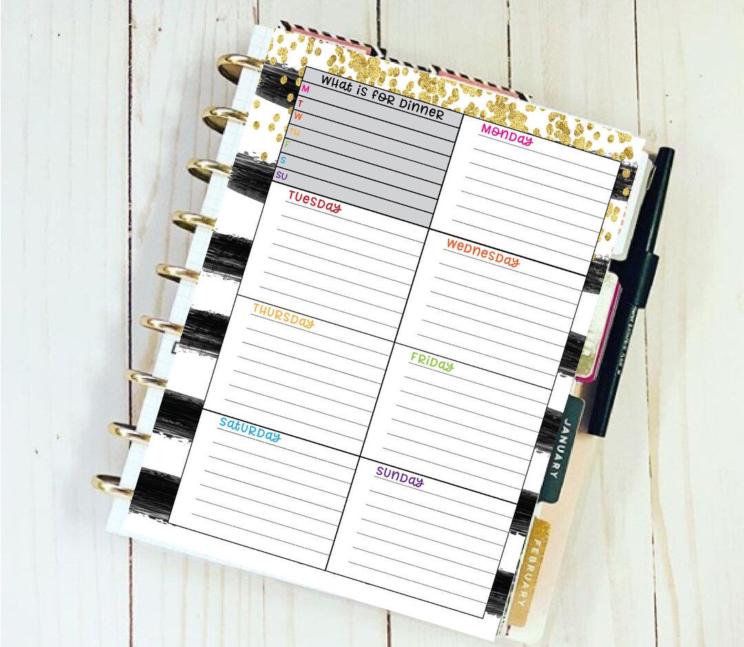 Happy Planner Printable - Super Mom Weekly Layout - Classic Size ...