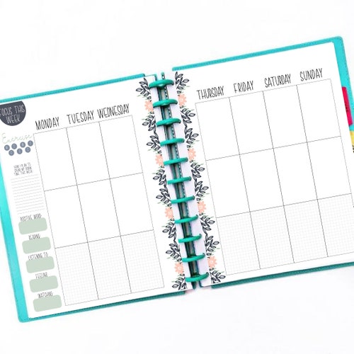 Happy Planner Printable Healthy Hero Weekly Layout BIG - Etsy